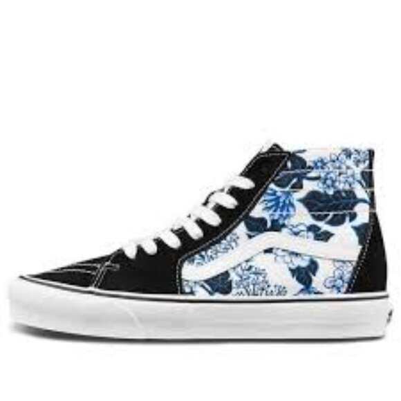 Vans | Shoes | Vans Skate Hi Tapered Floral Blue Black White Floral ...